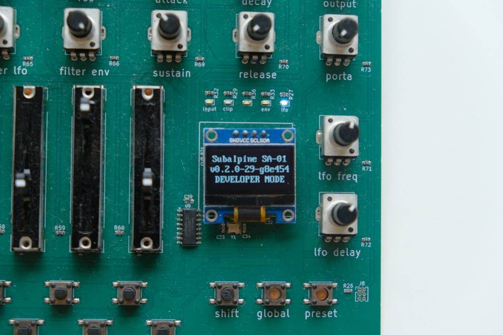 SSD1306 display drivers and font rendering